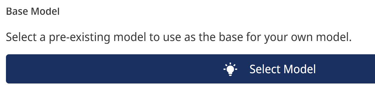 Should I use a base model when training a custom model?
